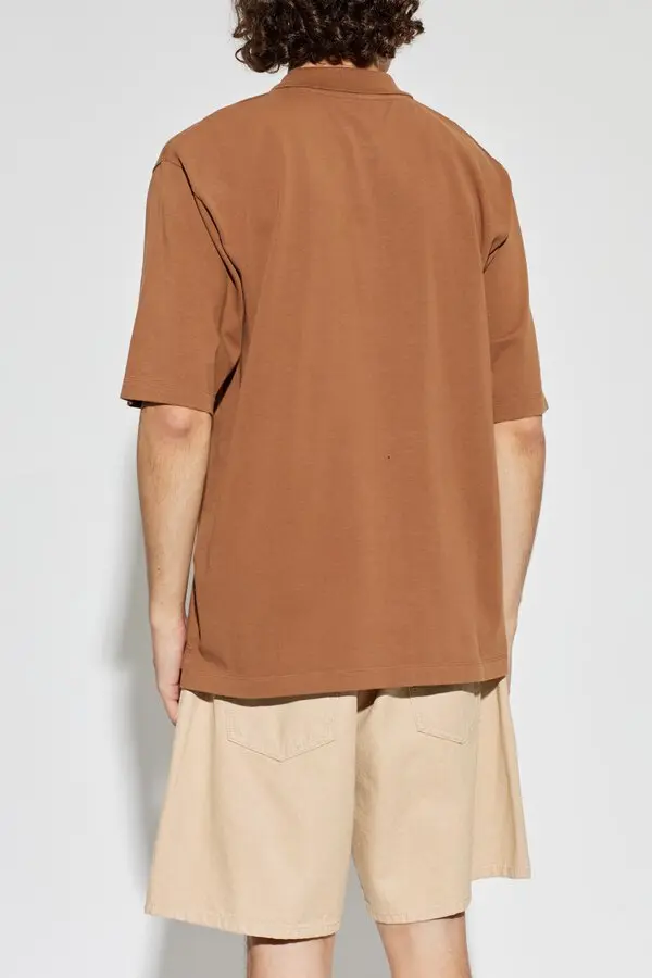 Dsquared2 Polo With Embroidered Logo - Brown