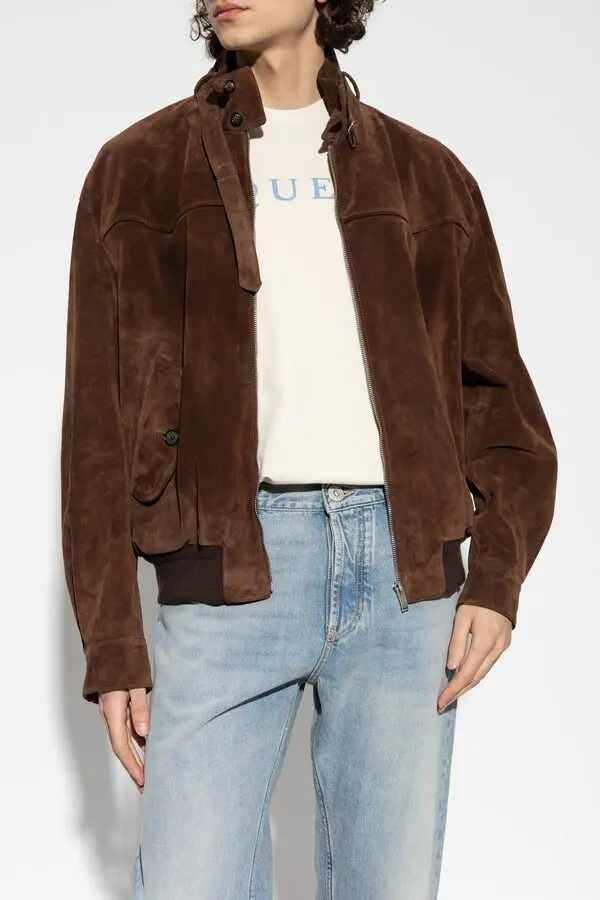 Alexander McQueen Suede Bomber Jacket