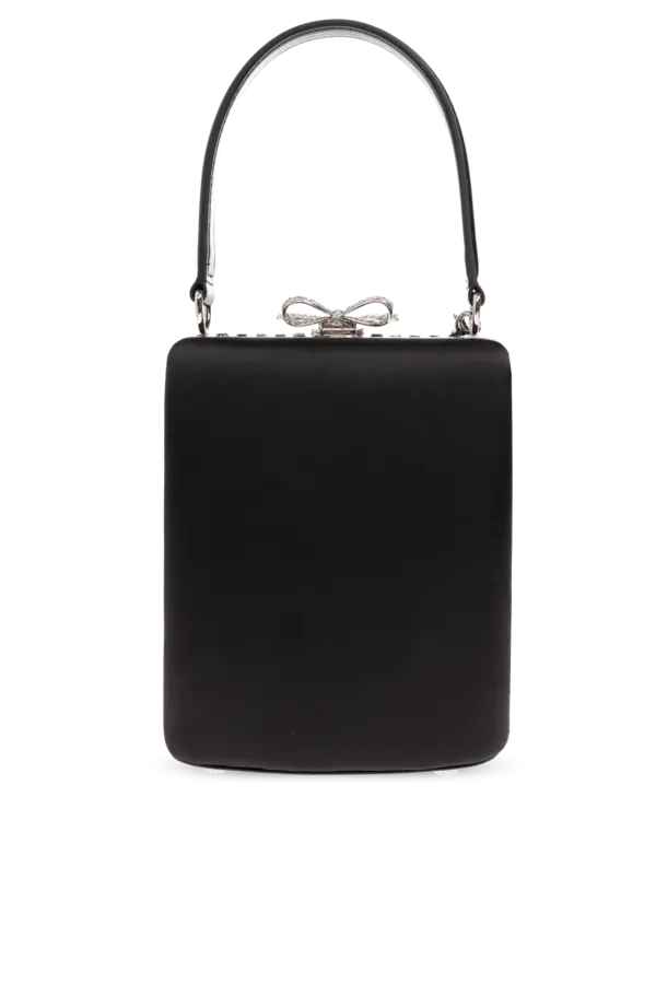 SELF-PORTRAIT Clutch Bag With Crystal Embellishments - Silver