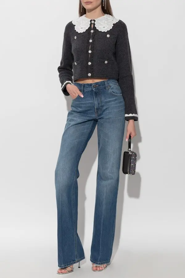 SELF-PORTRAIT Cardigan With Detachable Collar