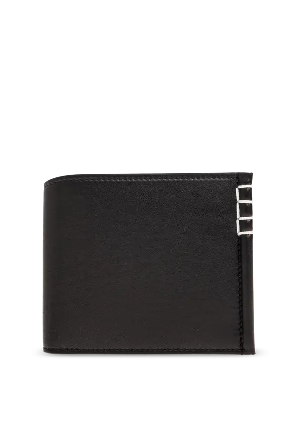 JW Anderson Foldable Leather Wallet - Black