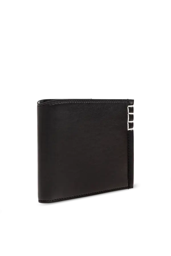 JW Anderson Foldable Leather Wallet - Black