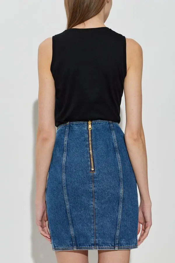 Balmain Sleeveless Top - Black