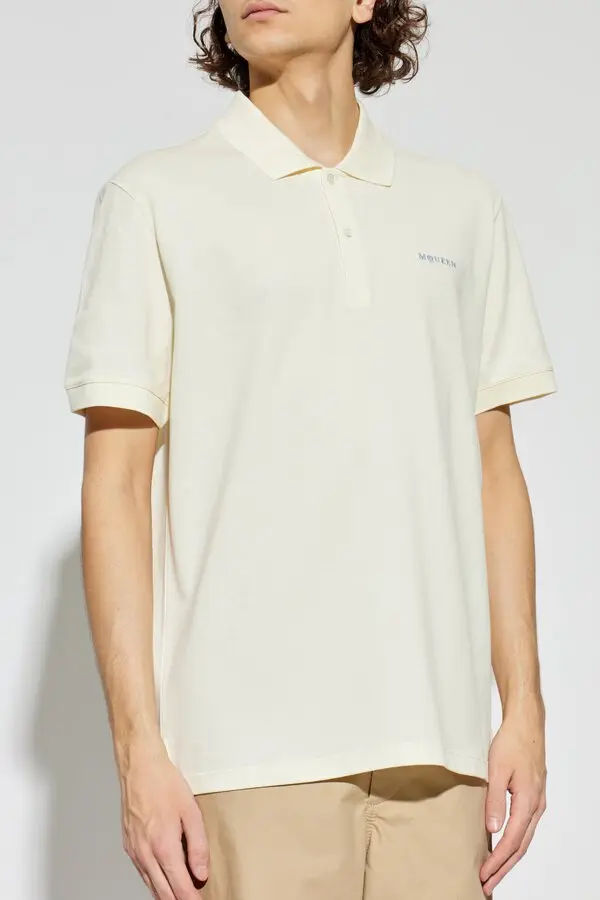 Alexander McQueen Polo With Logo - Cream