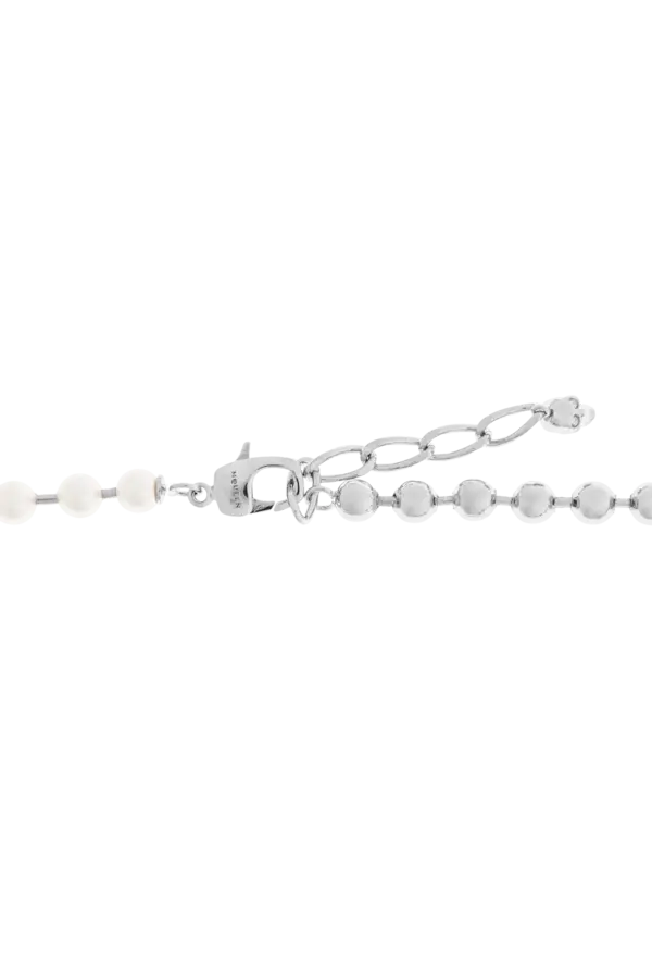 Alexander McQueen Brass Skull Pendant Necklace - Silver