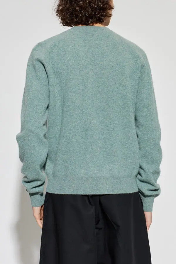 Alexander McQueen Wool Sweater With Logo - Blue