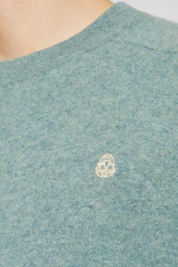Alexander McQueen Wool Sweater With Logo - Blue