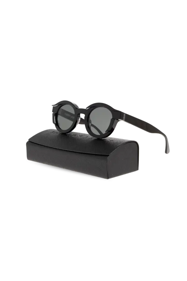 Thierry Lasry Slippery’ Round Frame Sunglasses - Black
