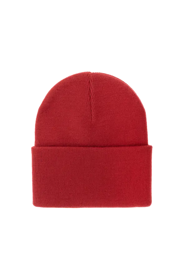 Carhartt Work In Progress Beanie With Logo Patch - Red