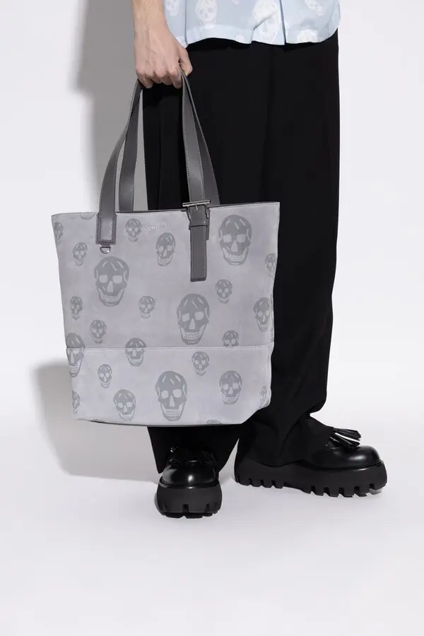 Alexander McQueen T-bar” Shopper Bag - Grey