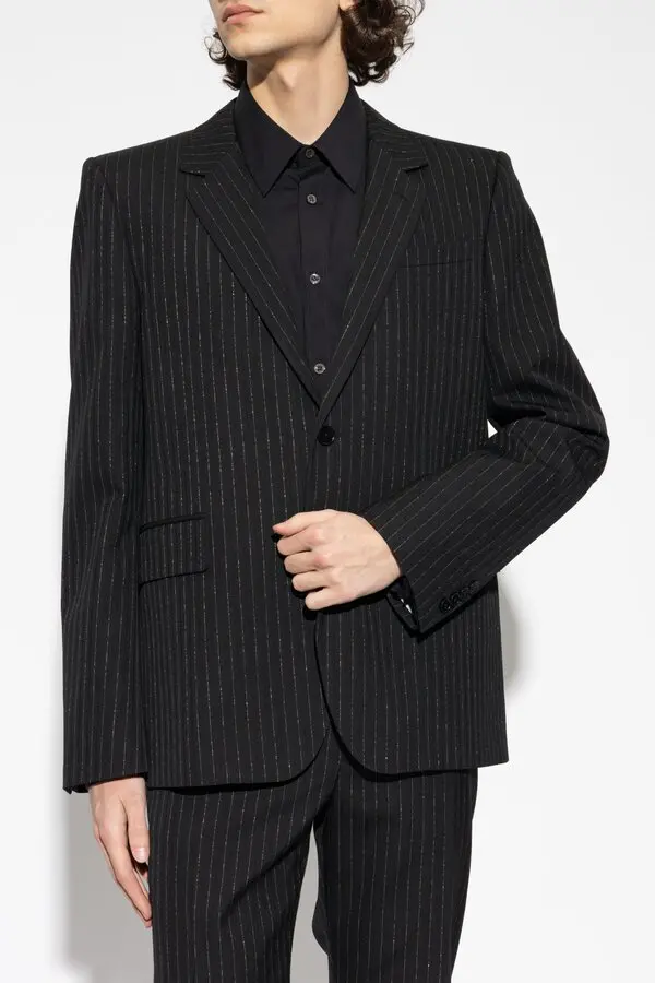 Alexander McQueen Wool Blazer With Lurex Thread