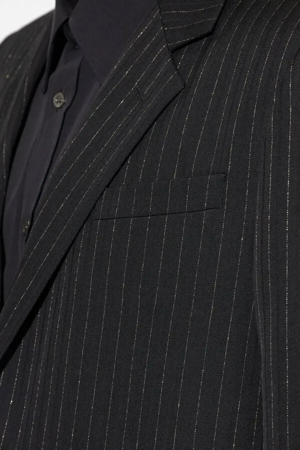 Alexander McQueen Wool Blazer With Lurex Thread