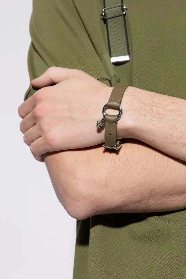 Alexander McQueen Leather Bracelet - Green