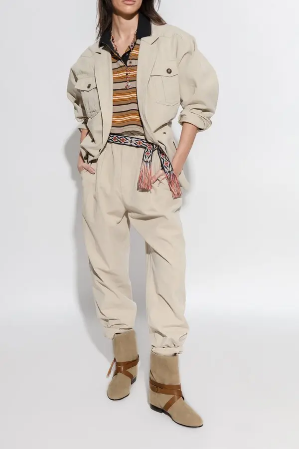 Isabel Marant Étoile Suede Ankle Boots - Beige