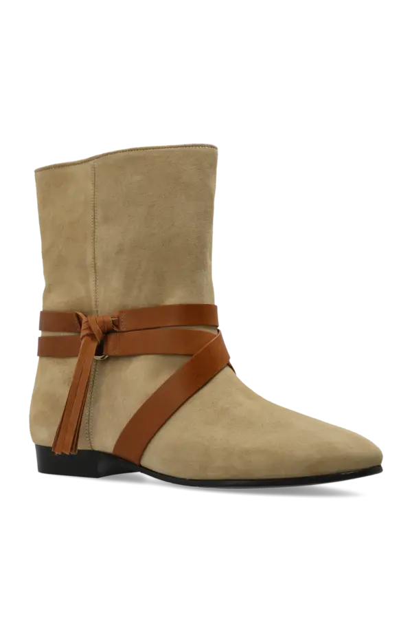 Isabel Marant Étoile Suede Ankle Boots - Beige
