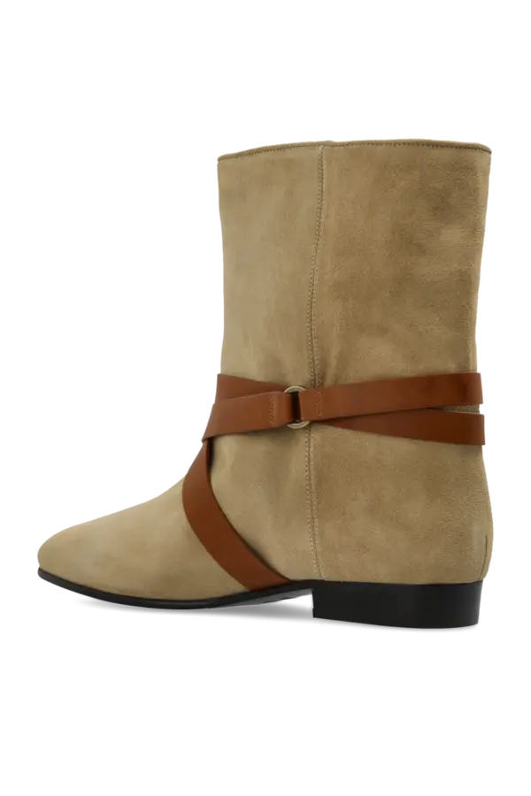 Isabel Marant Étoile Suede Ankle Boots - Beige