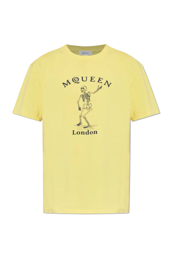 Alexander McQueen T-shirt With Logo - Yellow