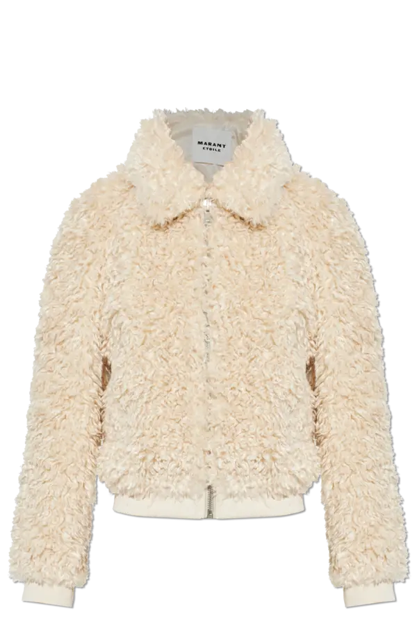MARANT ETOILE Tayma Faux Fur Bomber Jacket - Cream