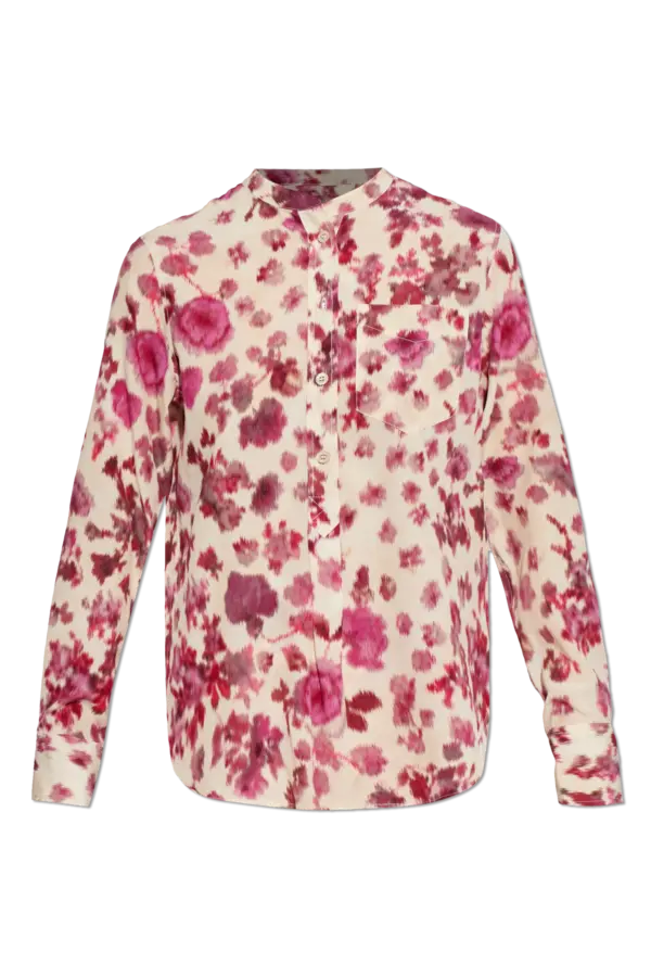 Isabel Marant Étoile Floral Print Silk Shirt - Cream