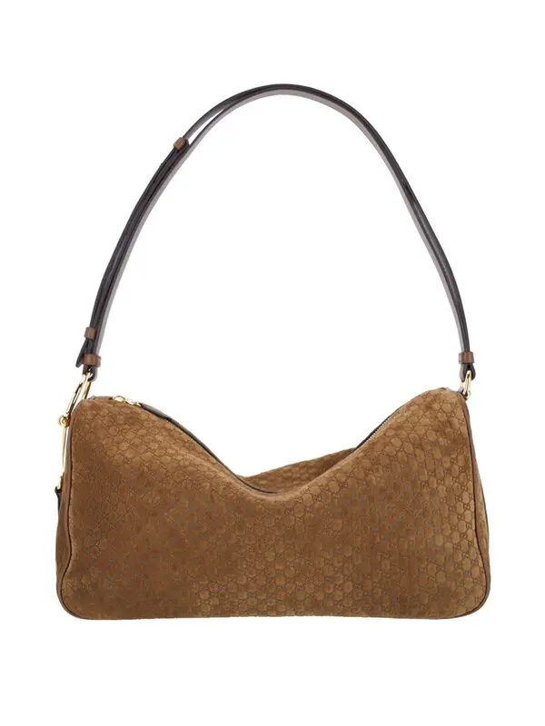 Gucci Large 'half Horsebit' Shoulder Bag - Brown