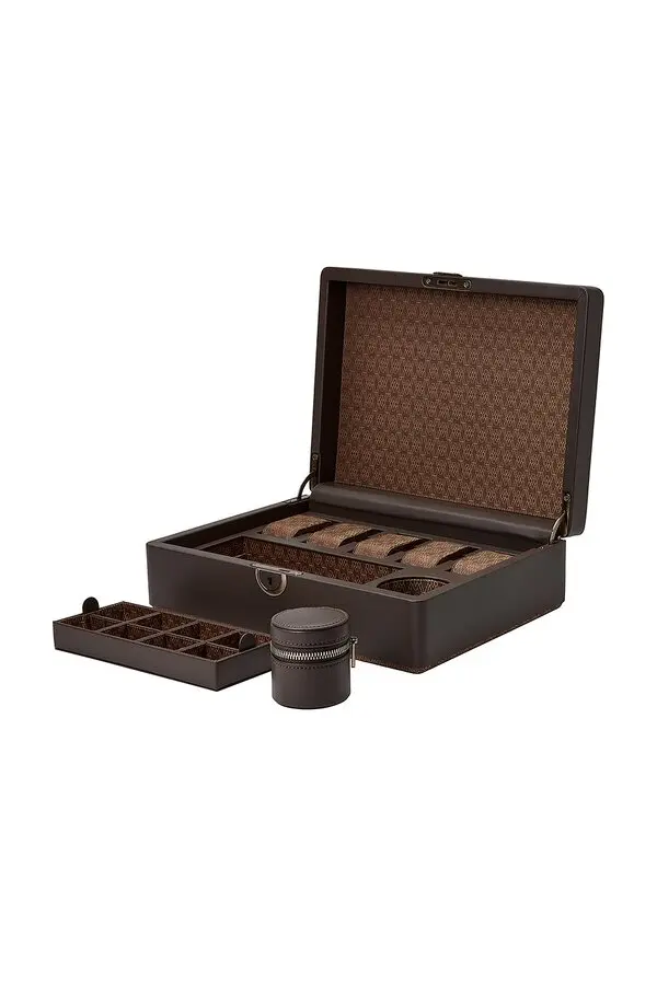 Wolf Earth 5 Piece Watch Box With Storage