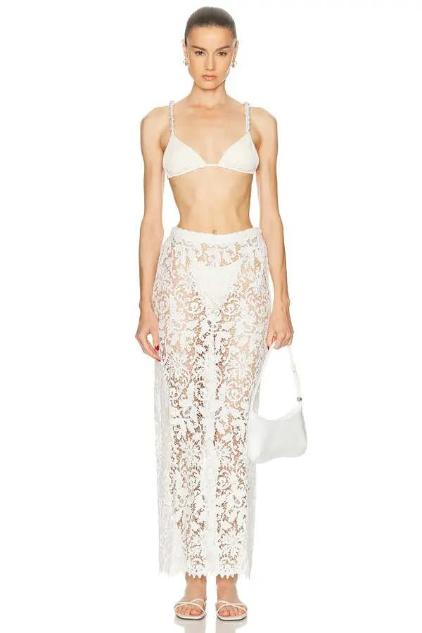 LA PORTE Luxe Kendall Bikini Top - Cloud Dancer