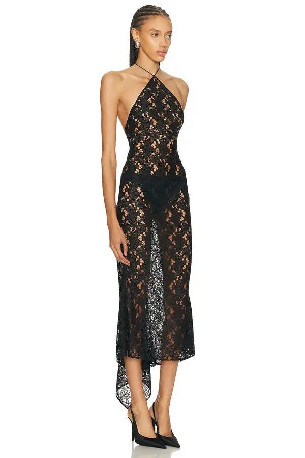 LUDOVIC DE SAINT SERNIN Anthonia Lace Midi Dress