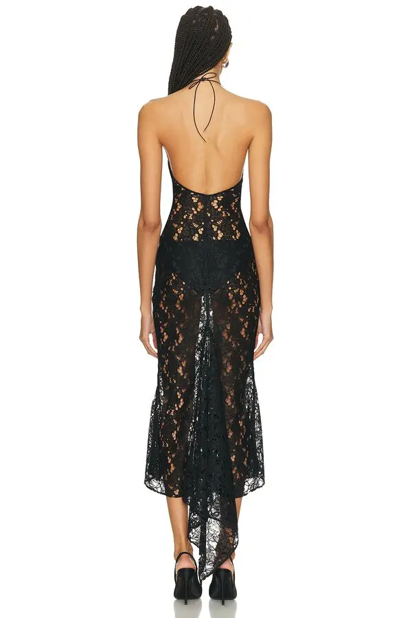LUDOVIC DE SAINT SERNIN Anthonia Lace Midi Dress