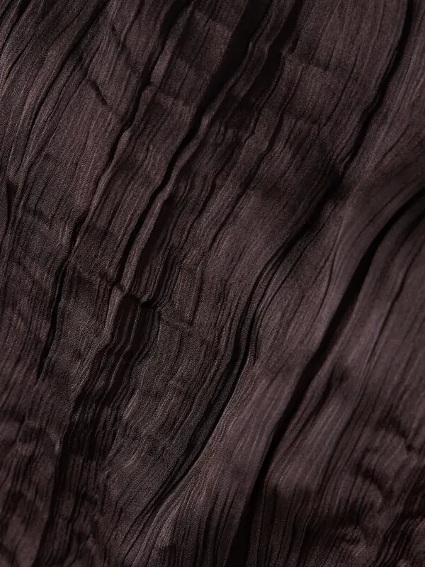 Staud Akari Plissé-satin Tank - Brown