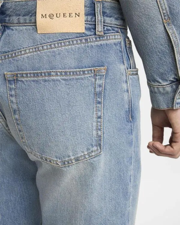 Alexander McQueen Francis Straight-leg Jeans - Blue Washed
