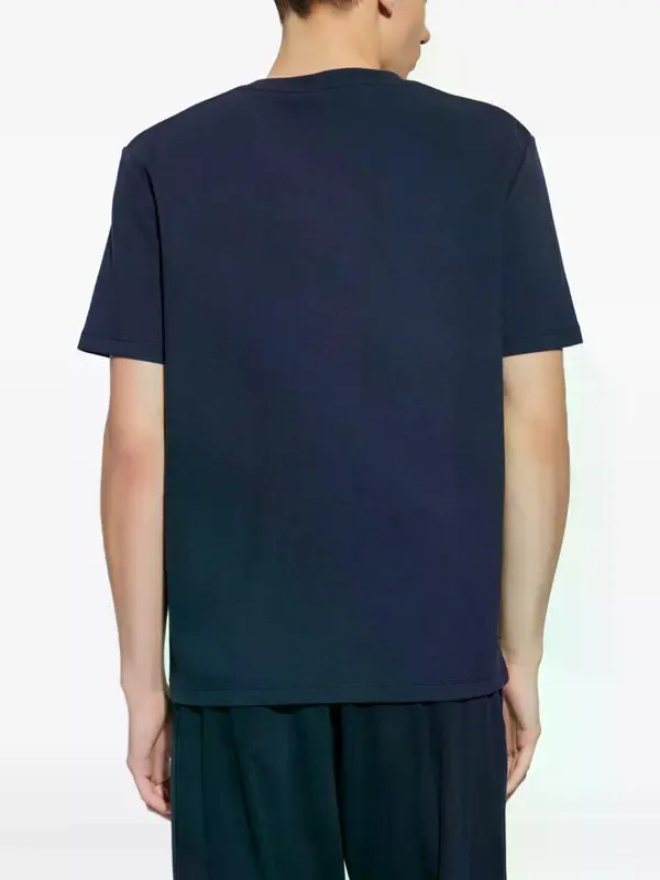 Balmain Logo-embroidered Crew-neck T-shirt - Blue