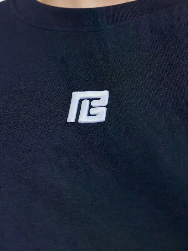 Balmain Logo-embroidered Crew-neck T-shirt - Blue