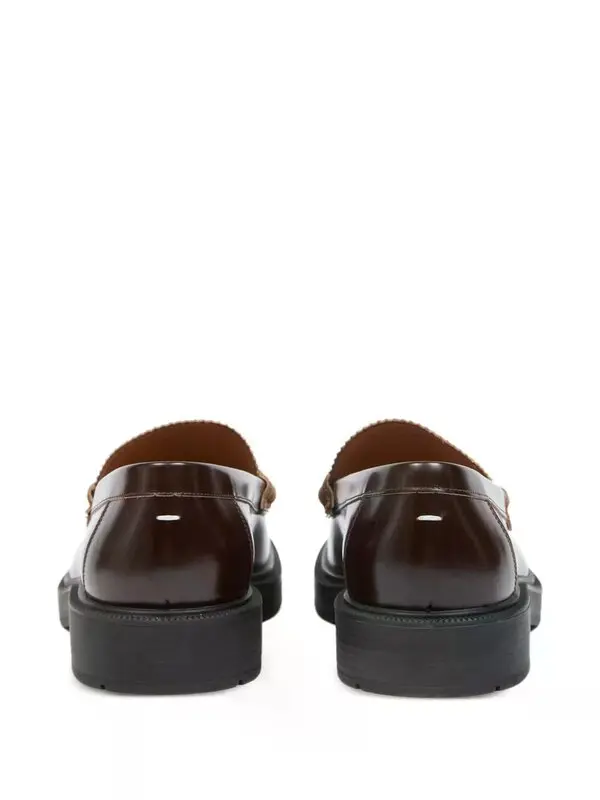 MAISON MARGIELA Décortiqué Strap Leather Loafers - Brown