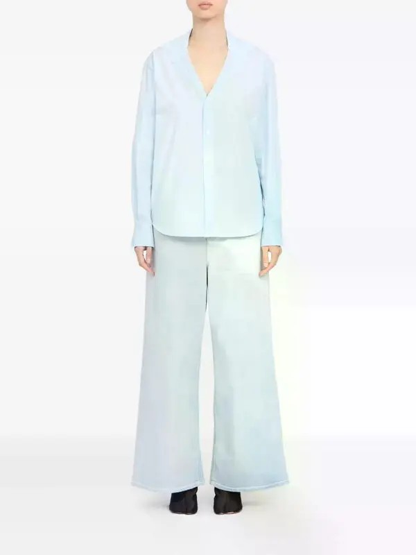 MAISON MARGIELA Long-sleeved V-neck Shirt