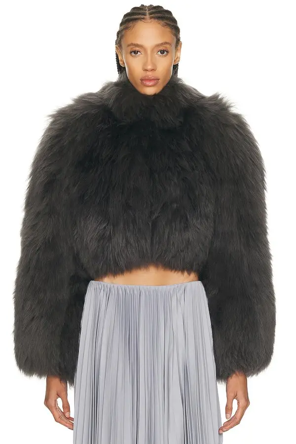 Alaïa Cropped Fur Jacket