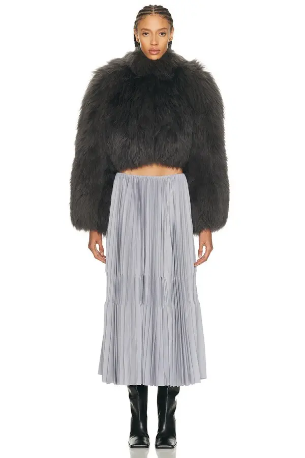 Alaïa Cropped Fur Jacket
