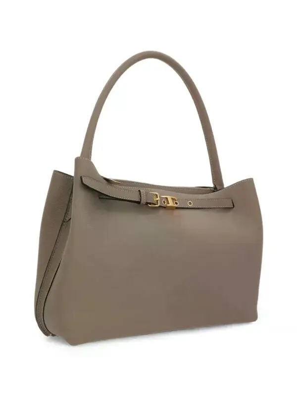 TOD'S Buckle-detail Tote Bag - Brown