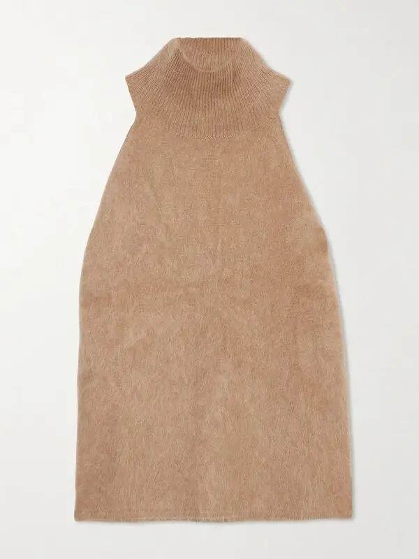 LISA YANG Leya Brushed-cashmere Turtleneck Top