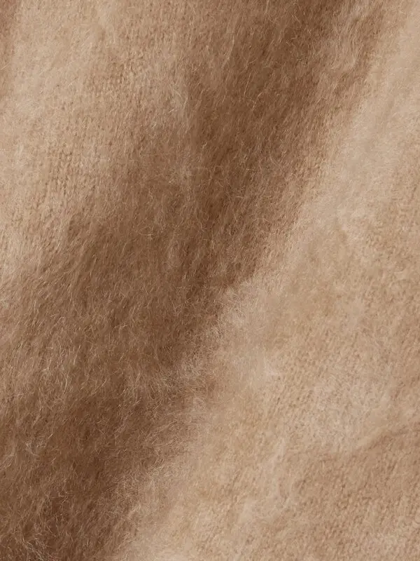 LISA YANG Leya Brushed-cashmere Turtleneck Top