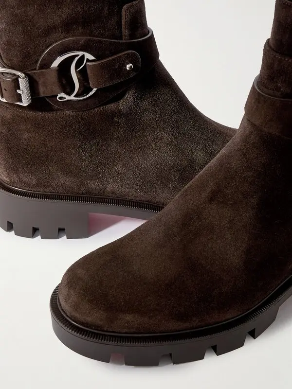 CHRISTIAN LOUBOUTIN Dianouchette Buckled Ankle Boots