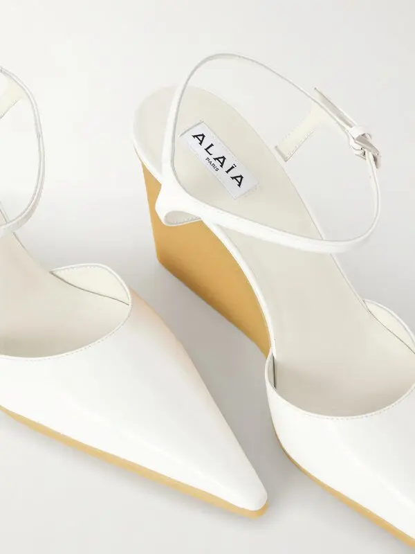Alaïa Patent-leather Wedge Pumps