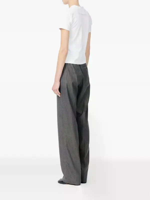 MAISON MARGIELA Stamp Print Cropped T-shirt - Neutrals