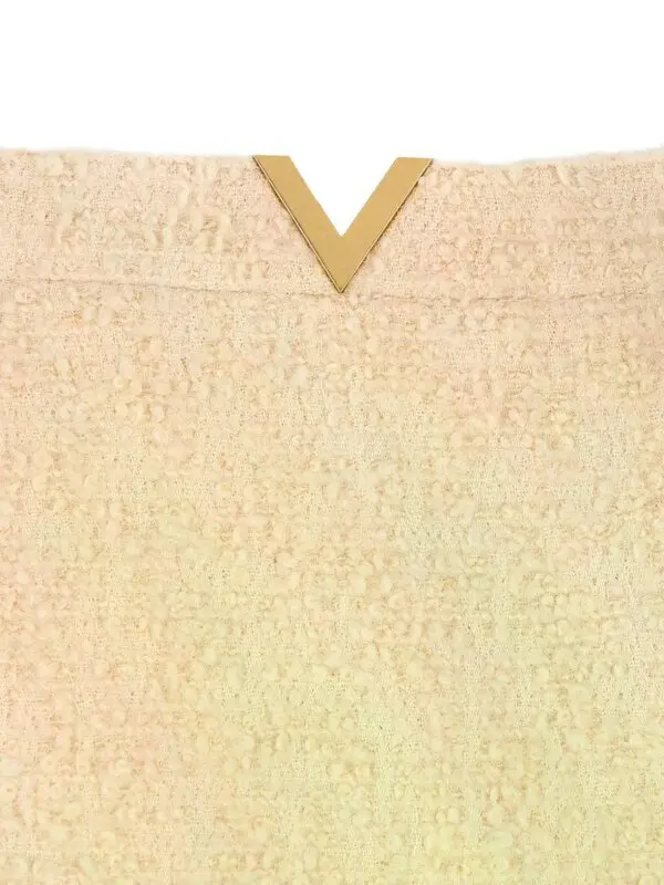 Valentino Garavani V-shaped Detail Mini Skirt - Neutrals