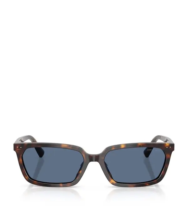 JIMMY CHOO Tortoiseshell Rectangular Sunglasses - Brown