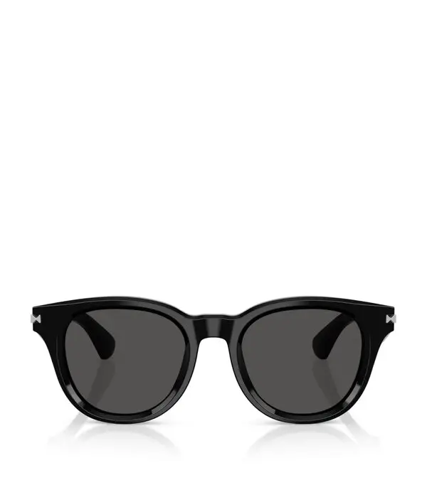 Burberry Acetate Round Sunglasses - Black