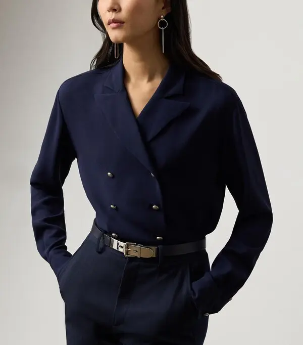 Ralph Lauren Silk Cady Terrel Shirt