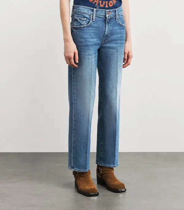 MOTHER The Rambler Zip Heel Jeans - Blue