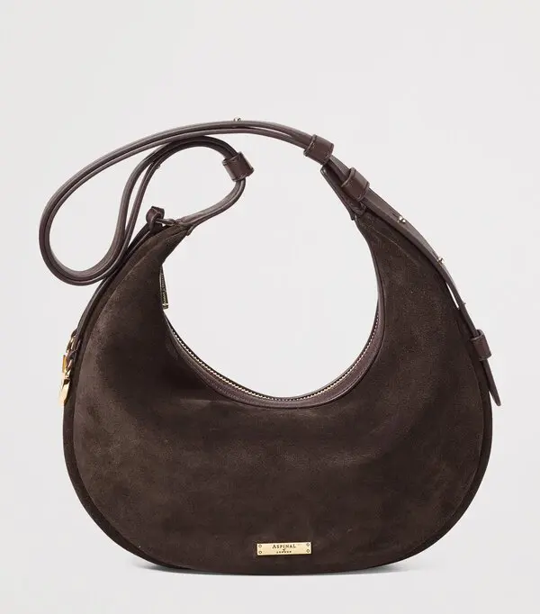 ASPINAL OF LONDON Small Hudson Crescent Shoulder Bag