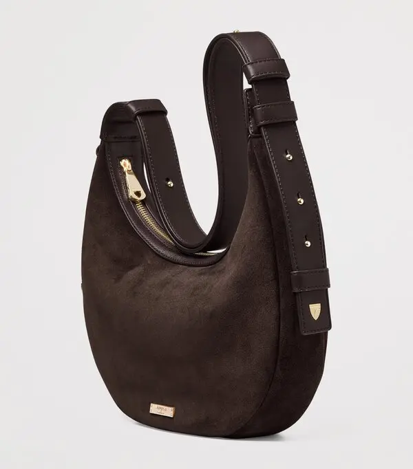 ASPINAL OF LONDON Small Hudson Crescent Shoulder Bag