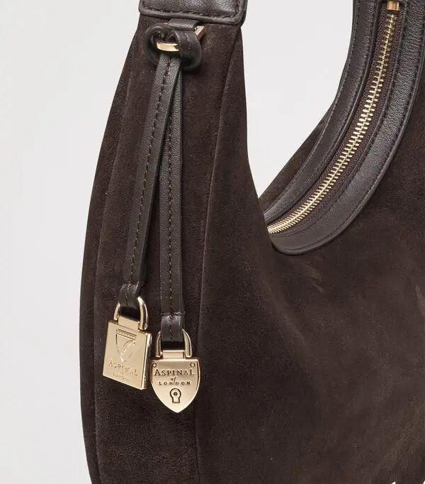 ASPINAL OF LONDON Small Hudson Crescent Shoulder Bag